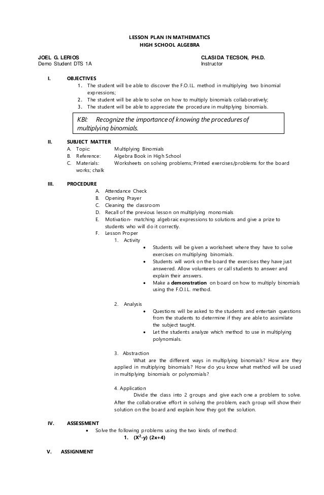 Lesson Plan Demo In Algebra Facilitating In Learning lesson-plan-demo-in-algebra-facilitating-in-learning
