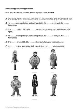describing physical appearance | PDF