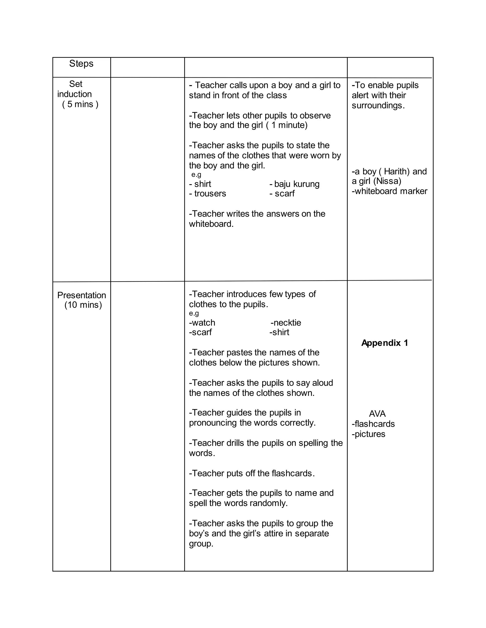 Lesson plan description | DOCX