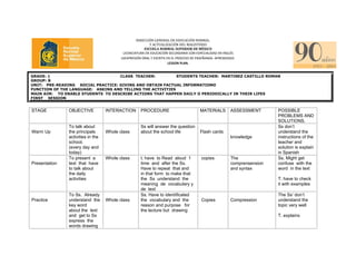 Lesson plan (pre-reading) | DOC