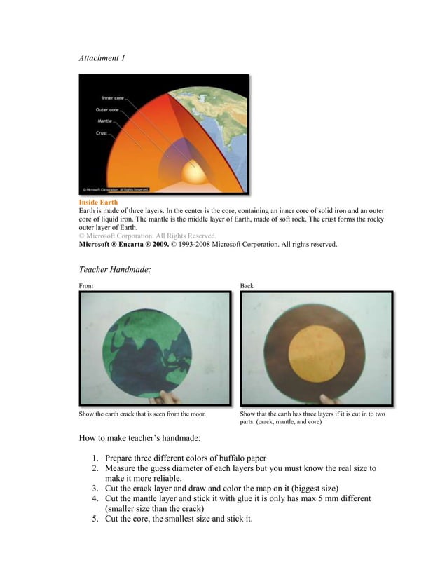 Lesson plan earth | DOCX | Geology | Science
