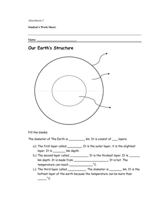 Lesson plan earth | DOCX | Geology | Science