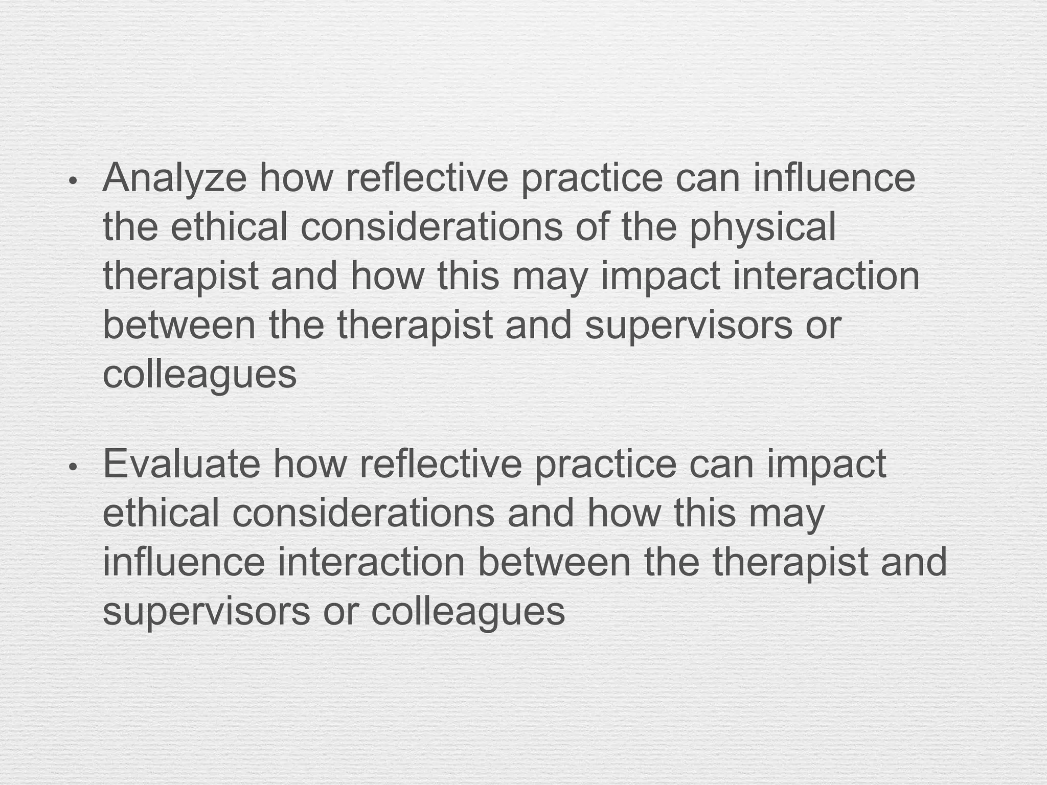 Lesson plan: Ethics and its role in physical therapy | PPTX