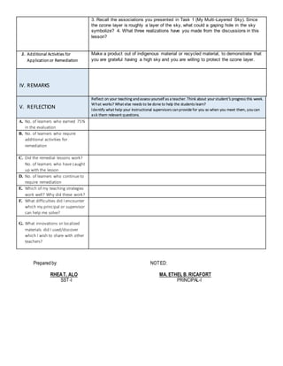 Lesson plan english 1 | DOCX