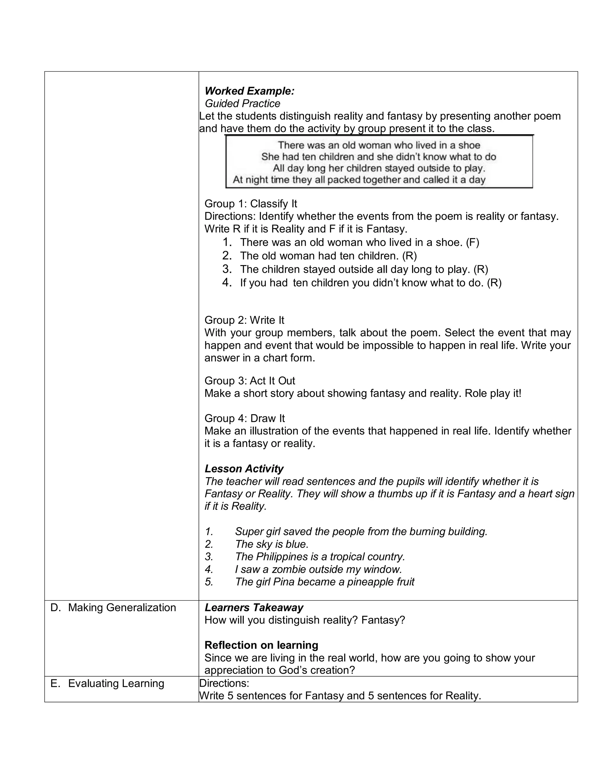 DEMONSTRATION LESSON IN ENGLISH 4 MATATAG CURRICULUM | PDF