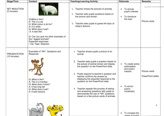 Lesson plan english year 2 | DOC | Education