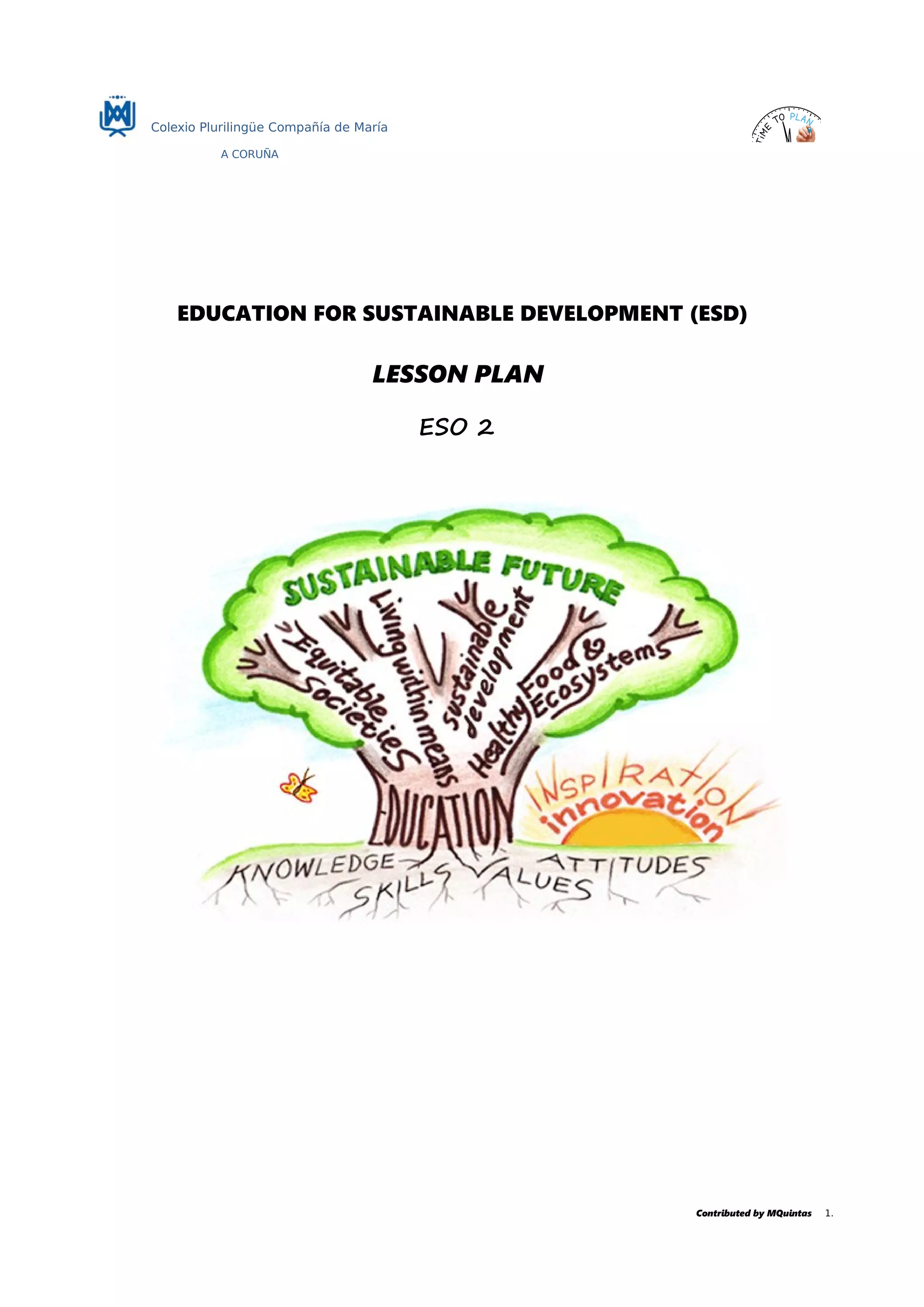 Education for Sustainable Development-Lesson Plan | PDF Education for Sustainable Development-Lesson Plan | PDF