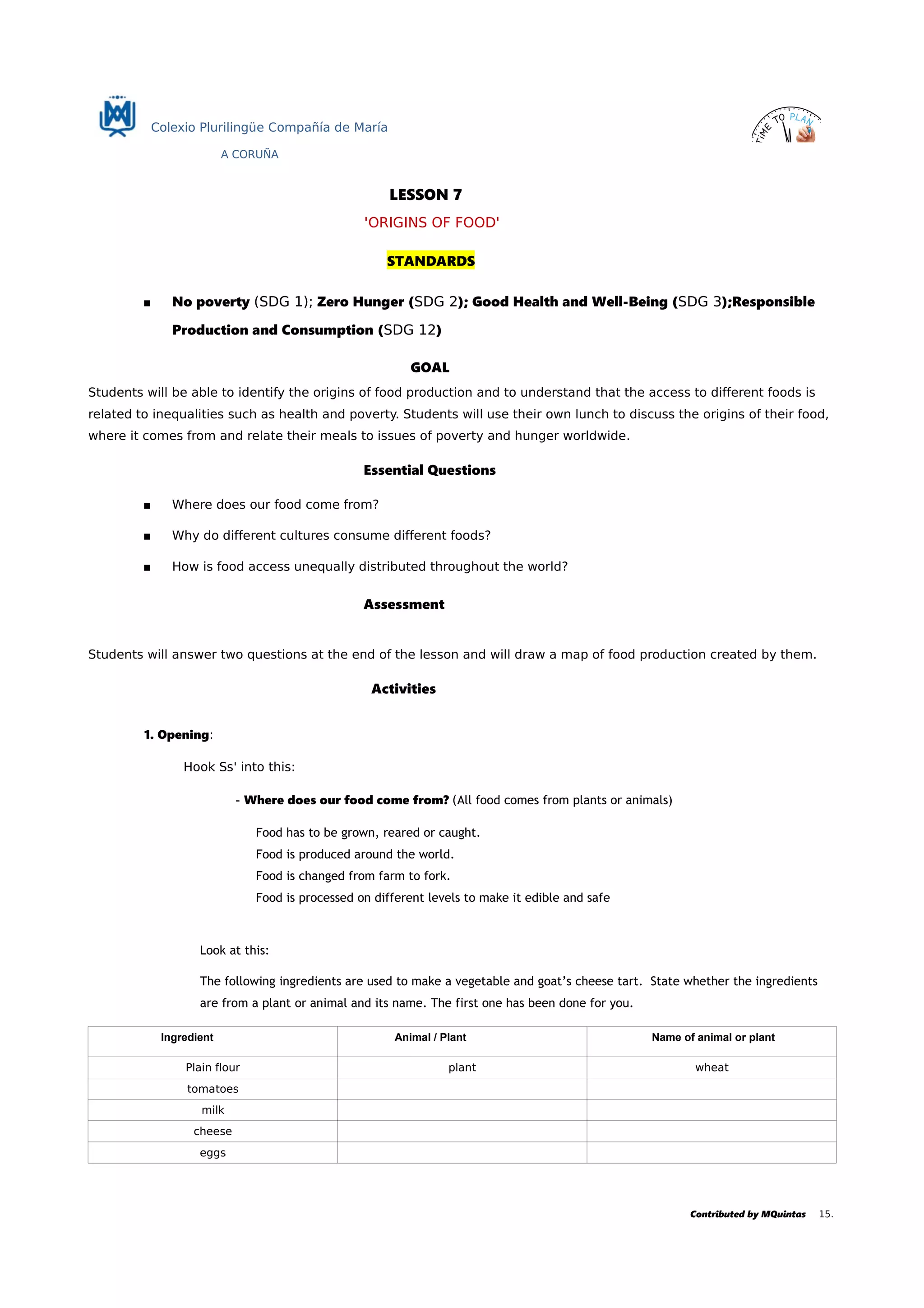 Education for Sustainable Development-Lesson Plan | PDF