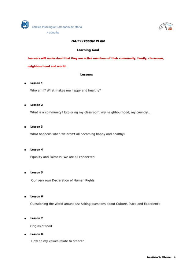 Education for Sustainable Development-Lesson Plan | PDF | Educational ...