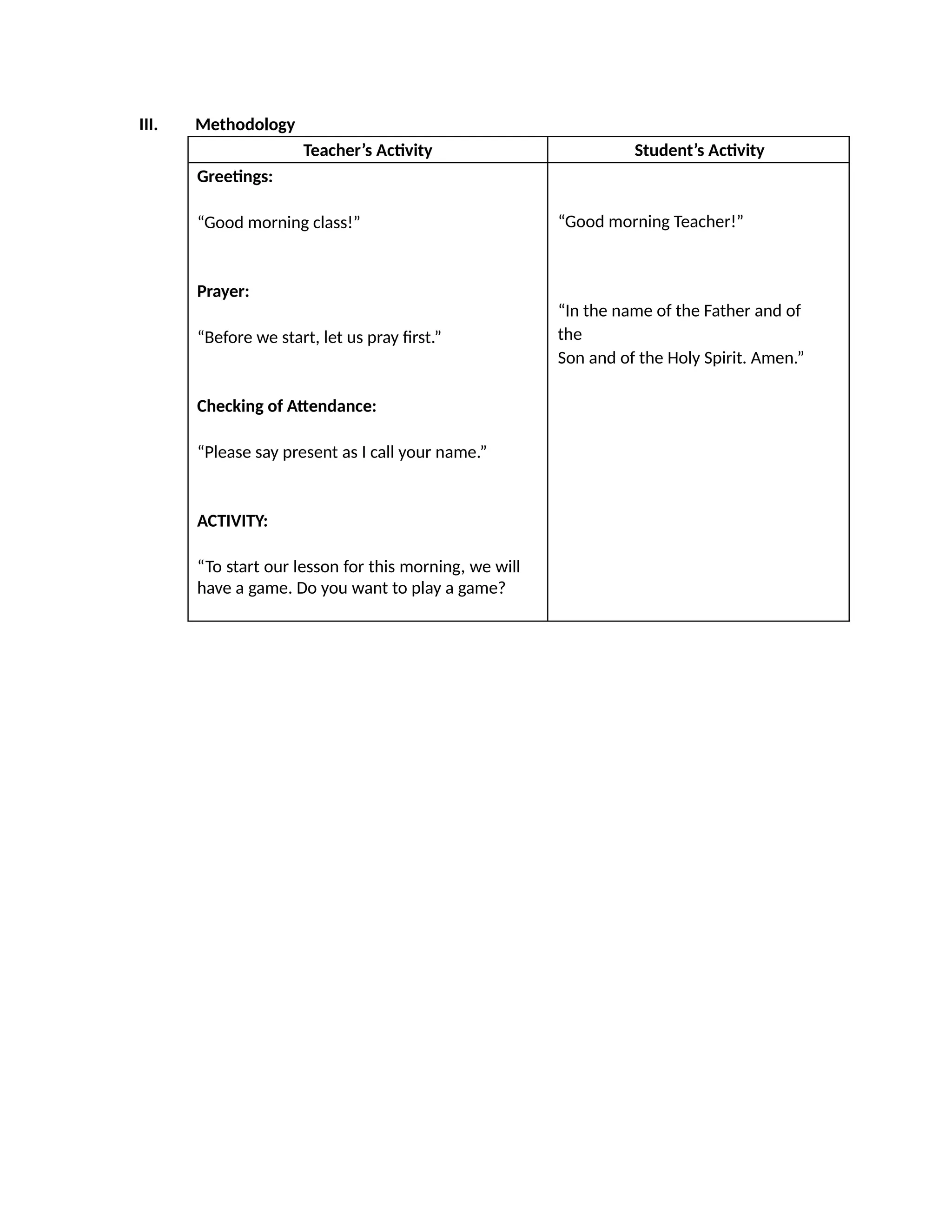 lesson plan Physical Education Exercises | DOCX
