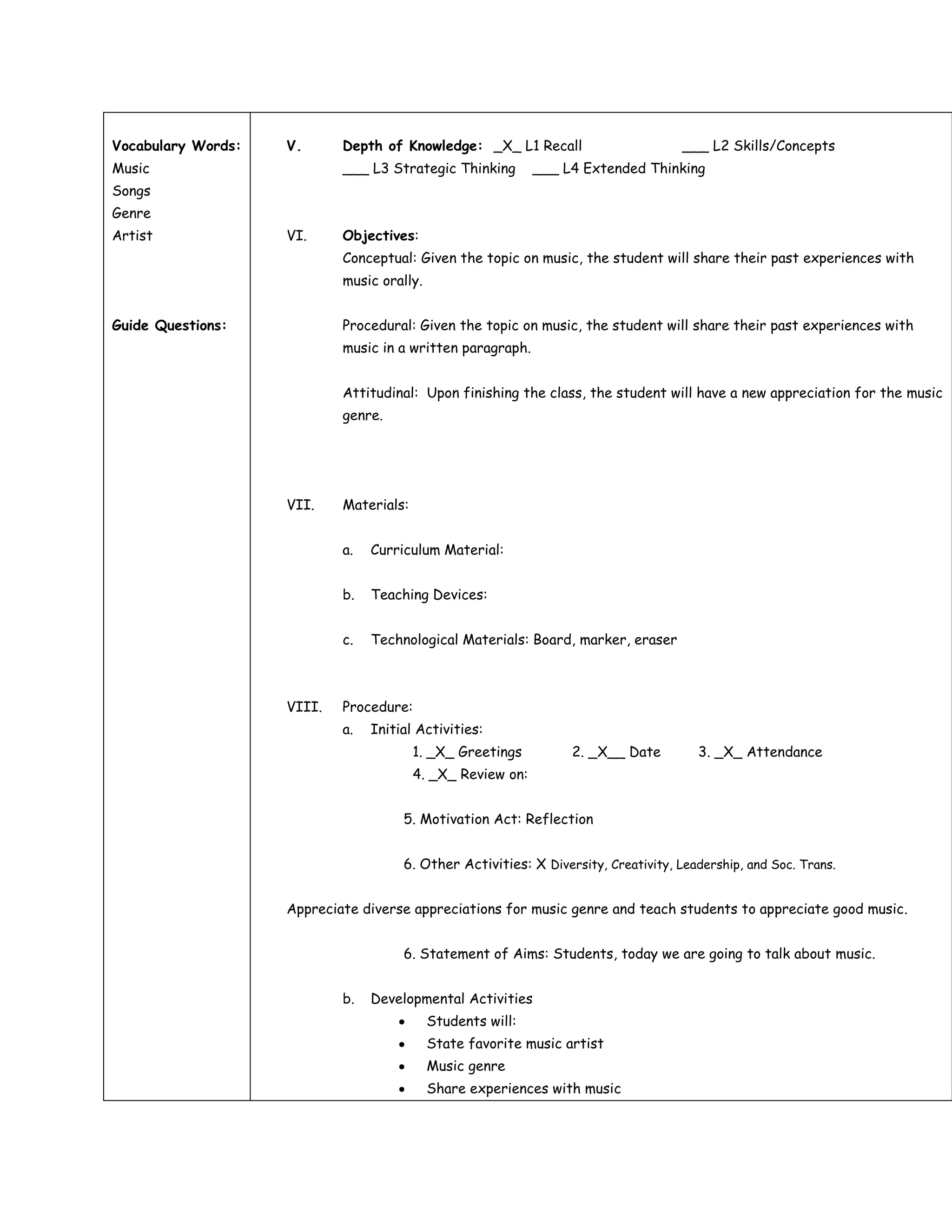 Lesson plan exploration revised | DOCX