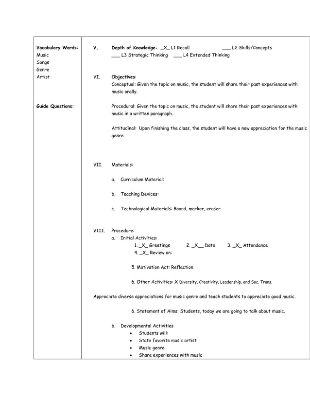 Lesson plan exploration revised | PDF