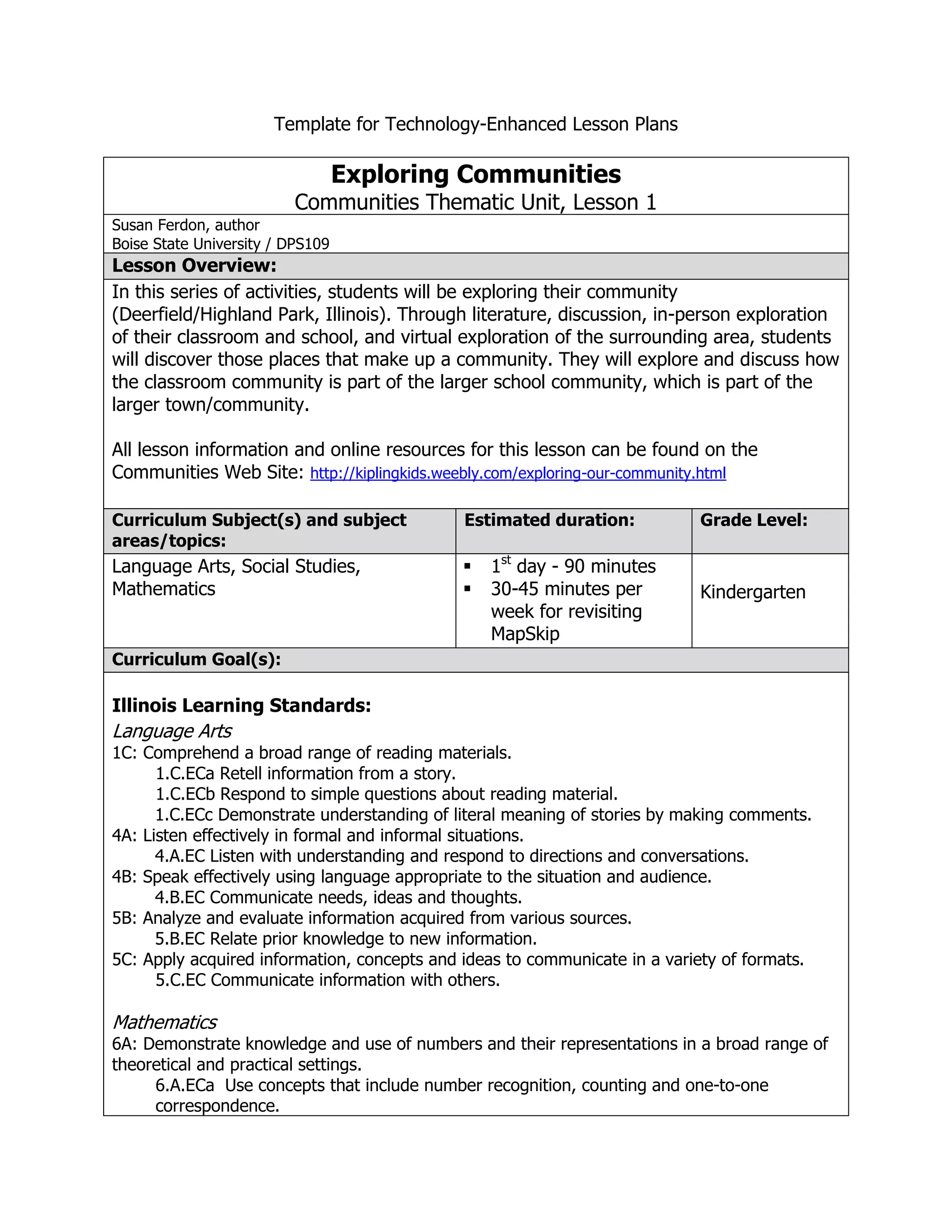 Lessonplan exploring | DOCX