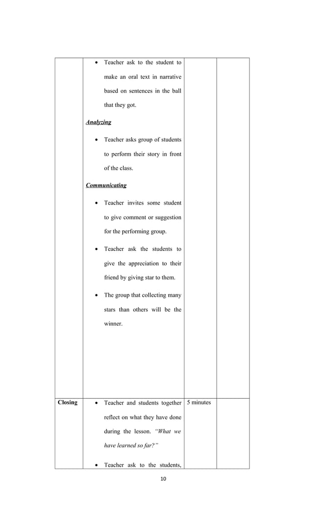 Lesson plan fable | DOC