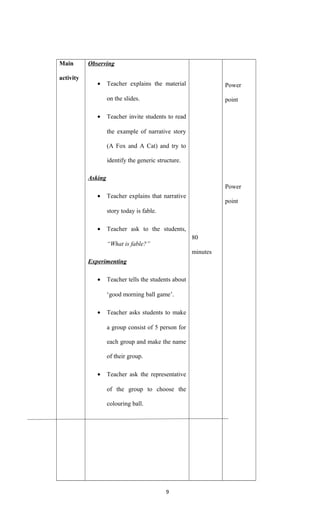 Lesson plan fable | DOC