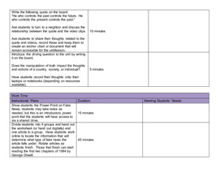 Fake News Lesson Plan | DOCX