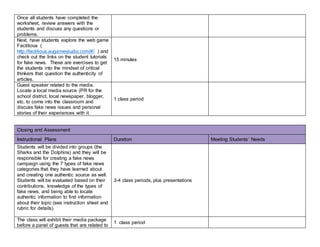 Fake News Lesson Plan | DOCX