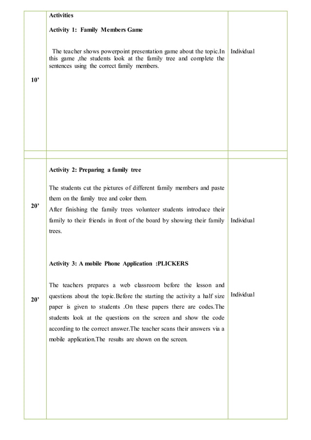 Lesson plan family 2 hacer | PDF