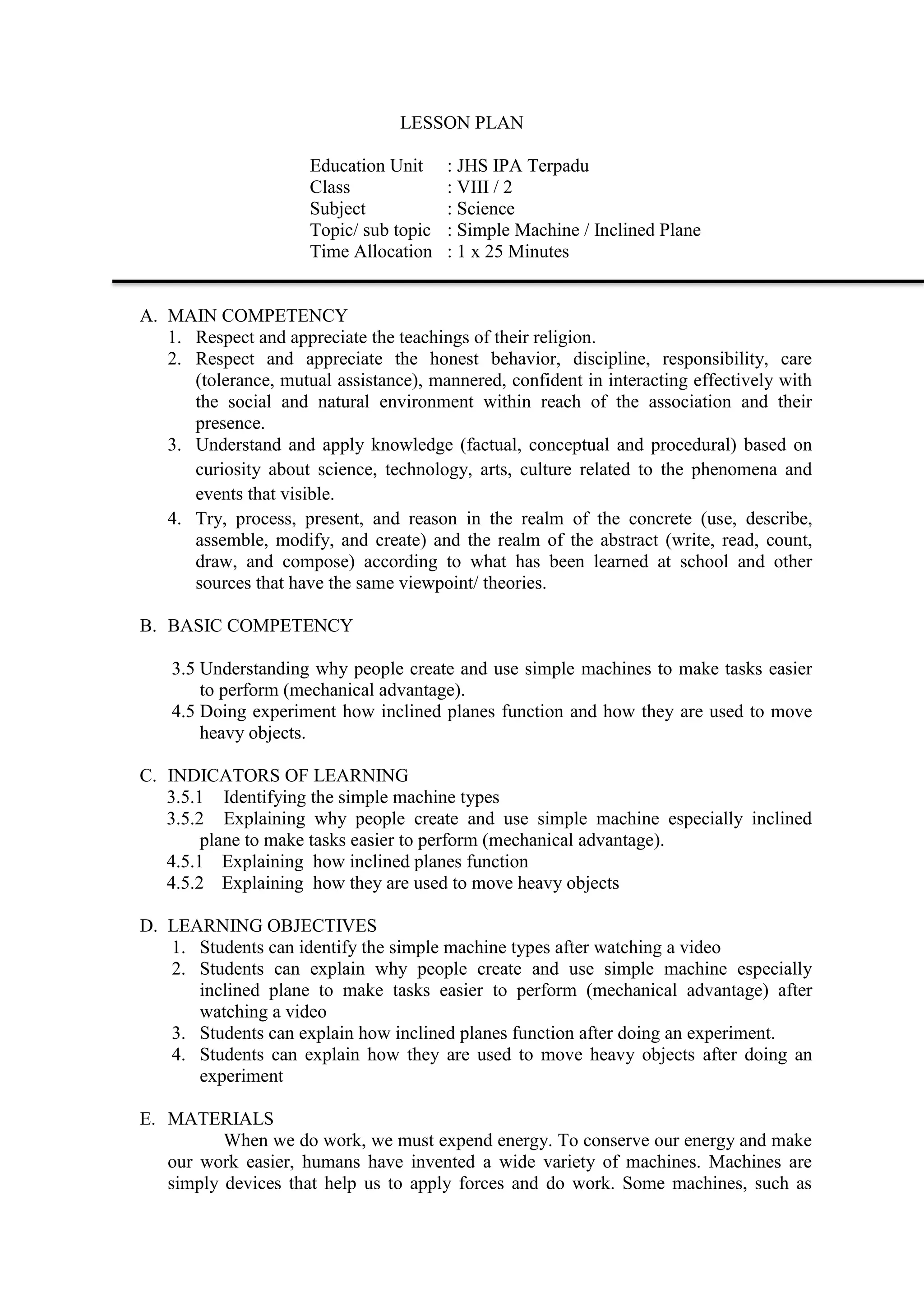 Lesson plan fixed | PDF
