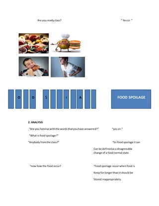 Lesson plan food spoilage | DOCX