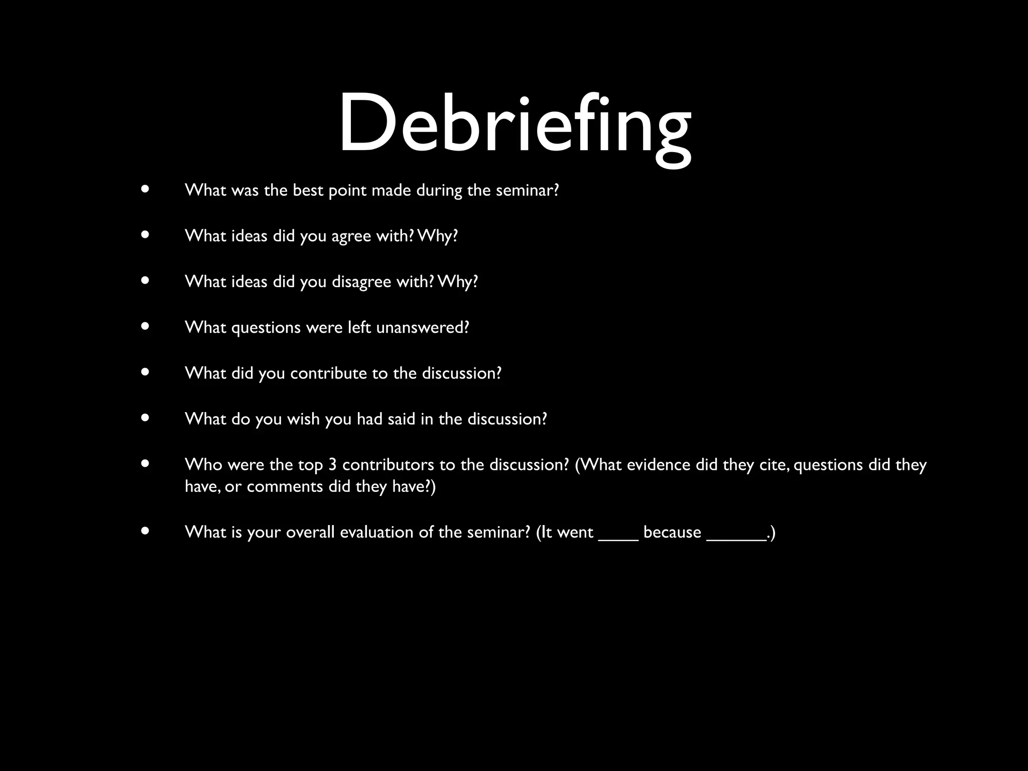 Socratic Seminar example lesson plan | PPT