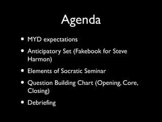 Socratic Seminar example lesson plan | PPT