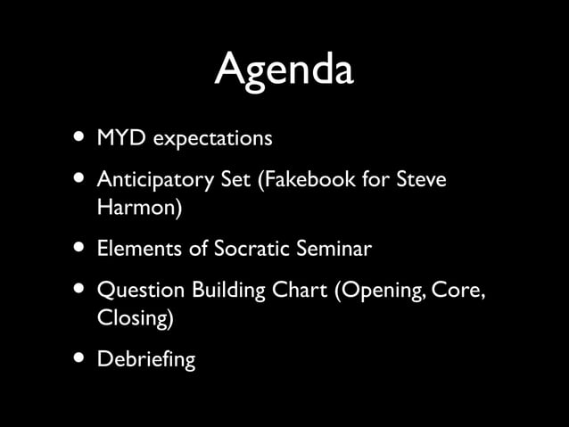 Socratic Seminar example lesson plan | PPT