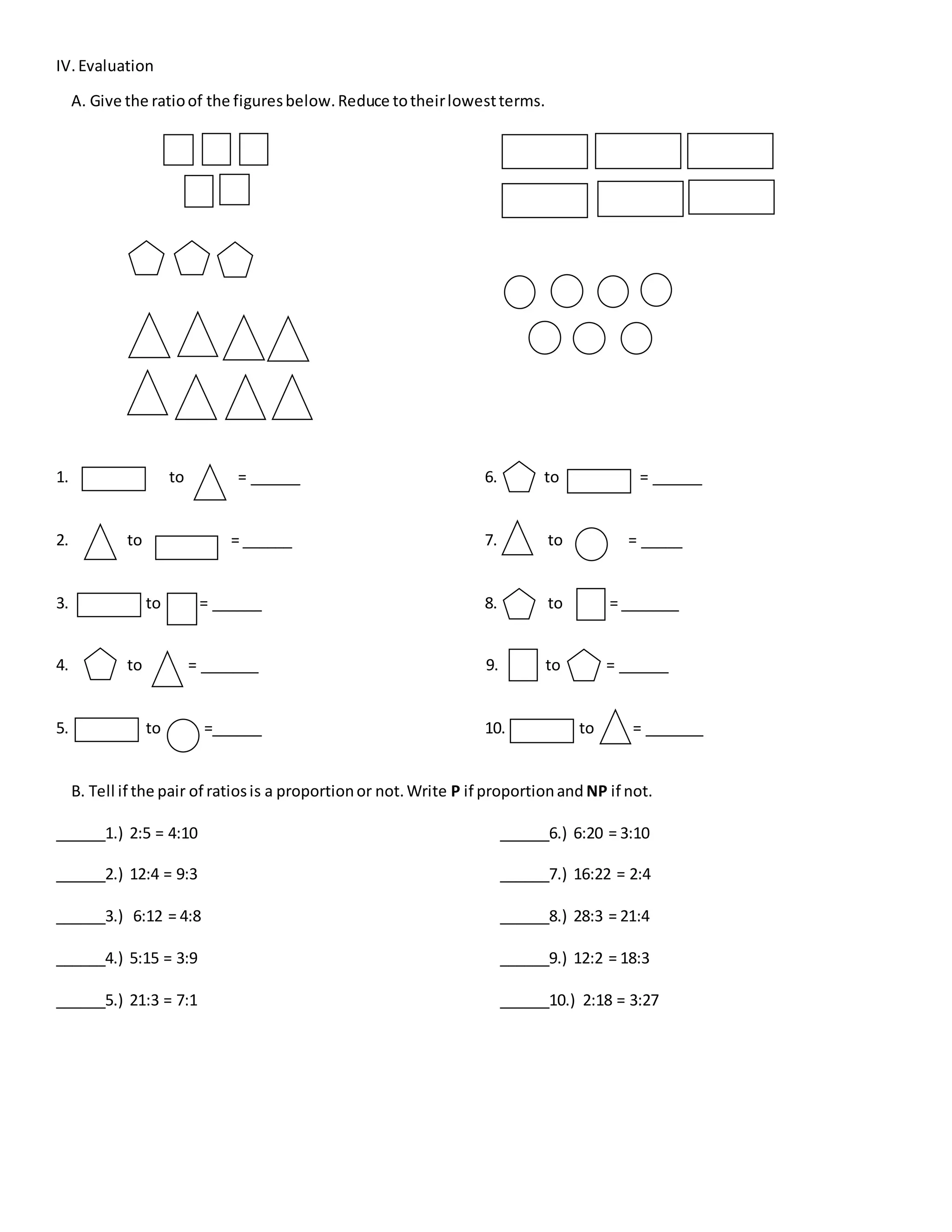 Ratio and Proportion Lesson Plan for Grade 5 | DOCX