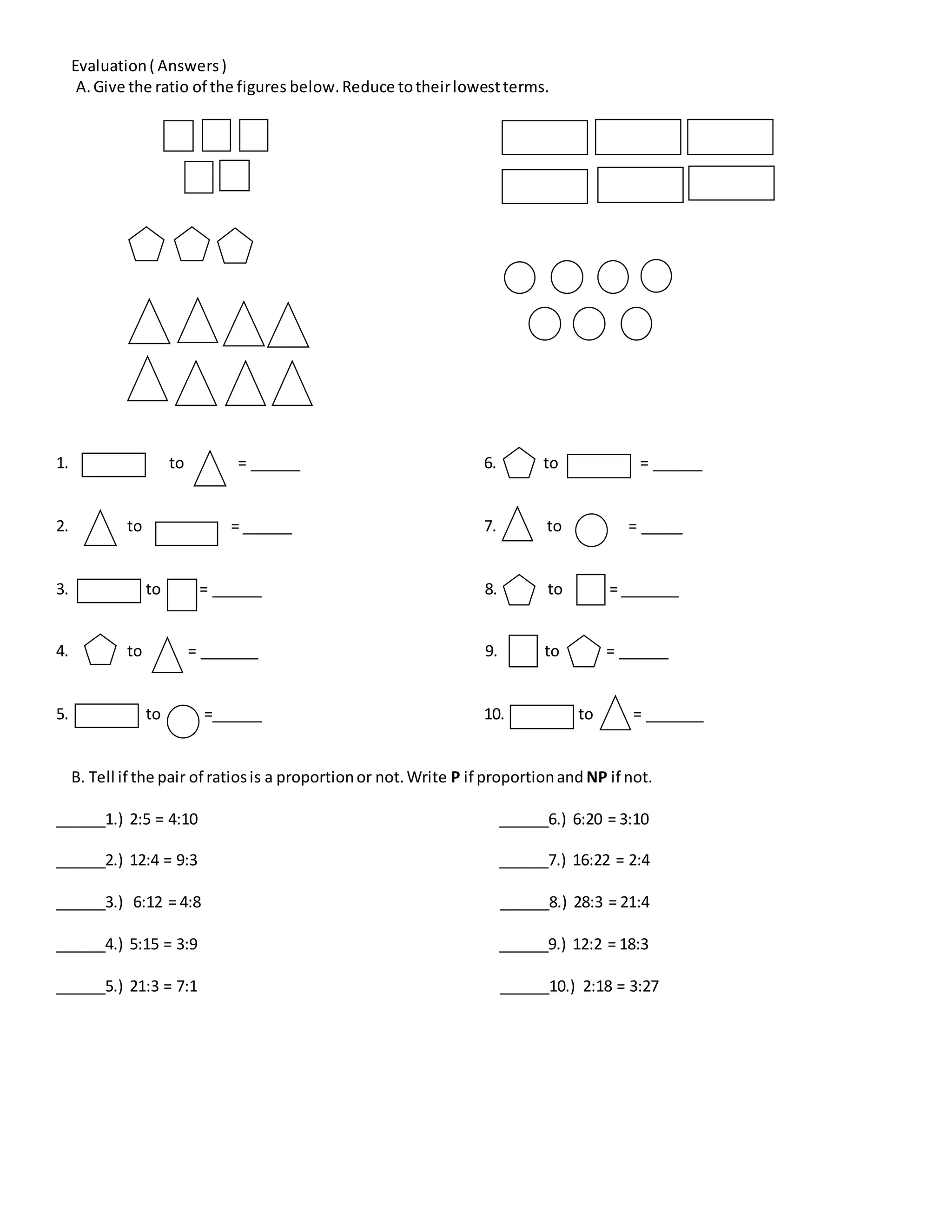 Ratio and Proportion Lesson Plan for Grade 5 | DOCX