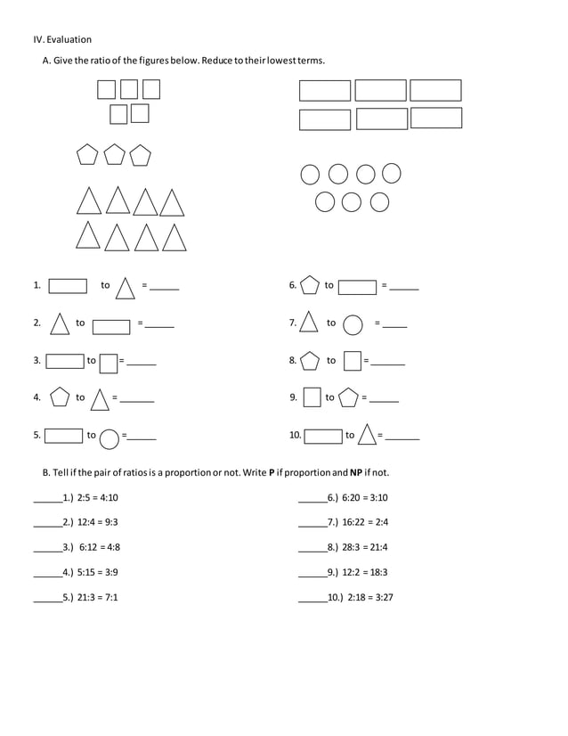 Ratio and Proportion Lesson Plan for Grade 5 | DOCX
