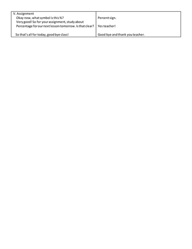 Ratio and Proportion Lesson Plan for Grade 5 | DOCX