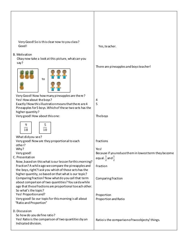 Ratio and Proportion Lesson Plan for Grade 5