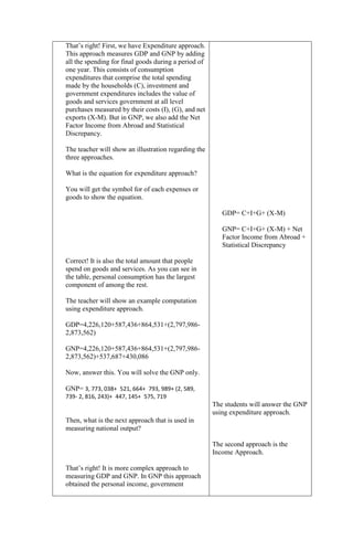 Lesson Plan about GNP and GDP | PDF