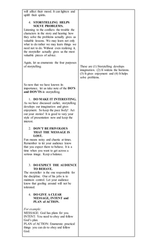 STORYTELLING Lesson Plan | DOCX