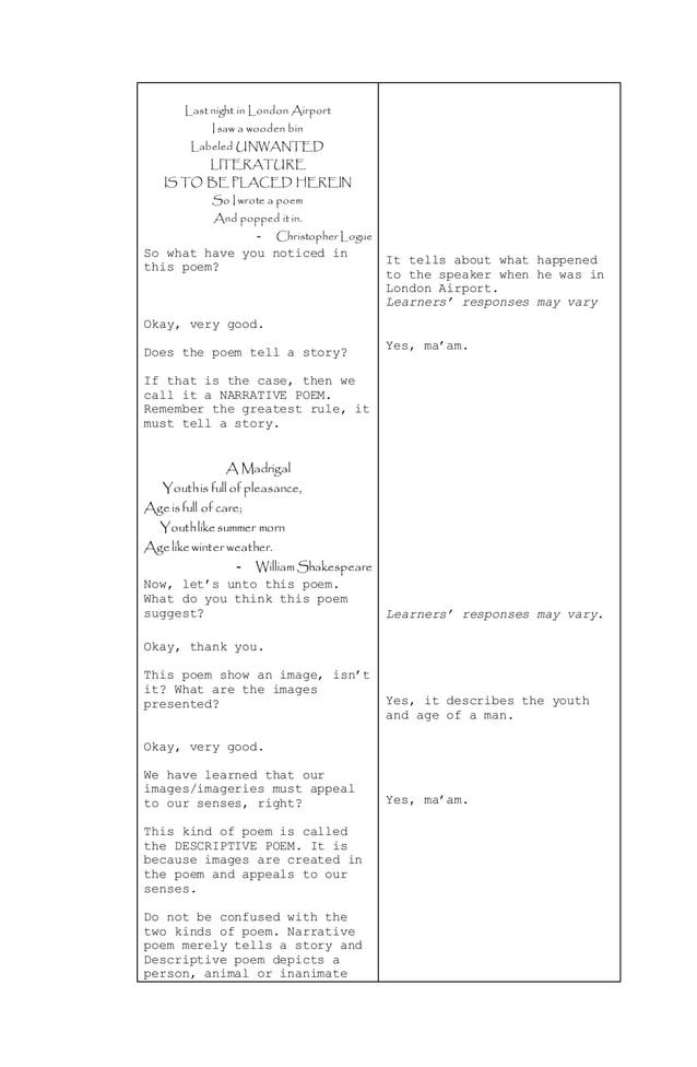 Understanding and Appreciating Poems | PDF