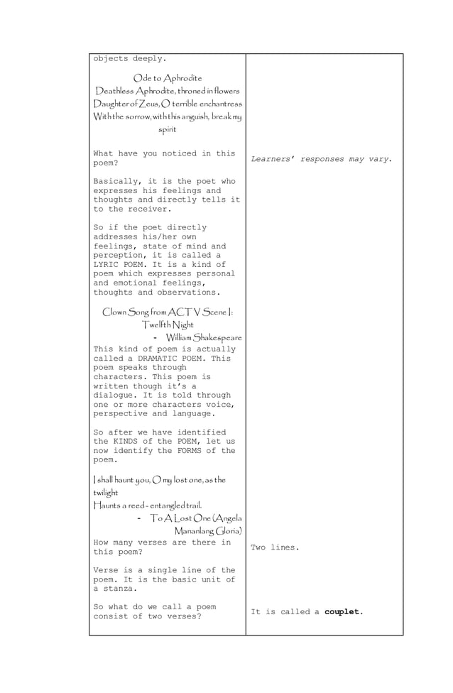 Appreciating and Understanding Poems | PDF