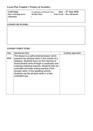 Make lesson Plan by cartoon | DOC | Homework and Study | Education