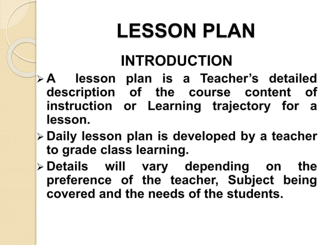 Lesson Plan Format-PPT.pptx | Educational Assessment | Education