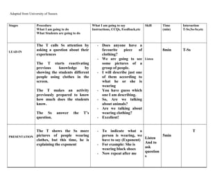 Lesson plan format_ppp_iii clothing | DOCX