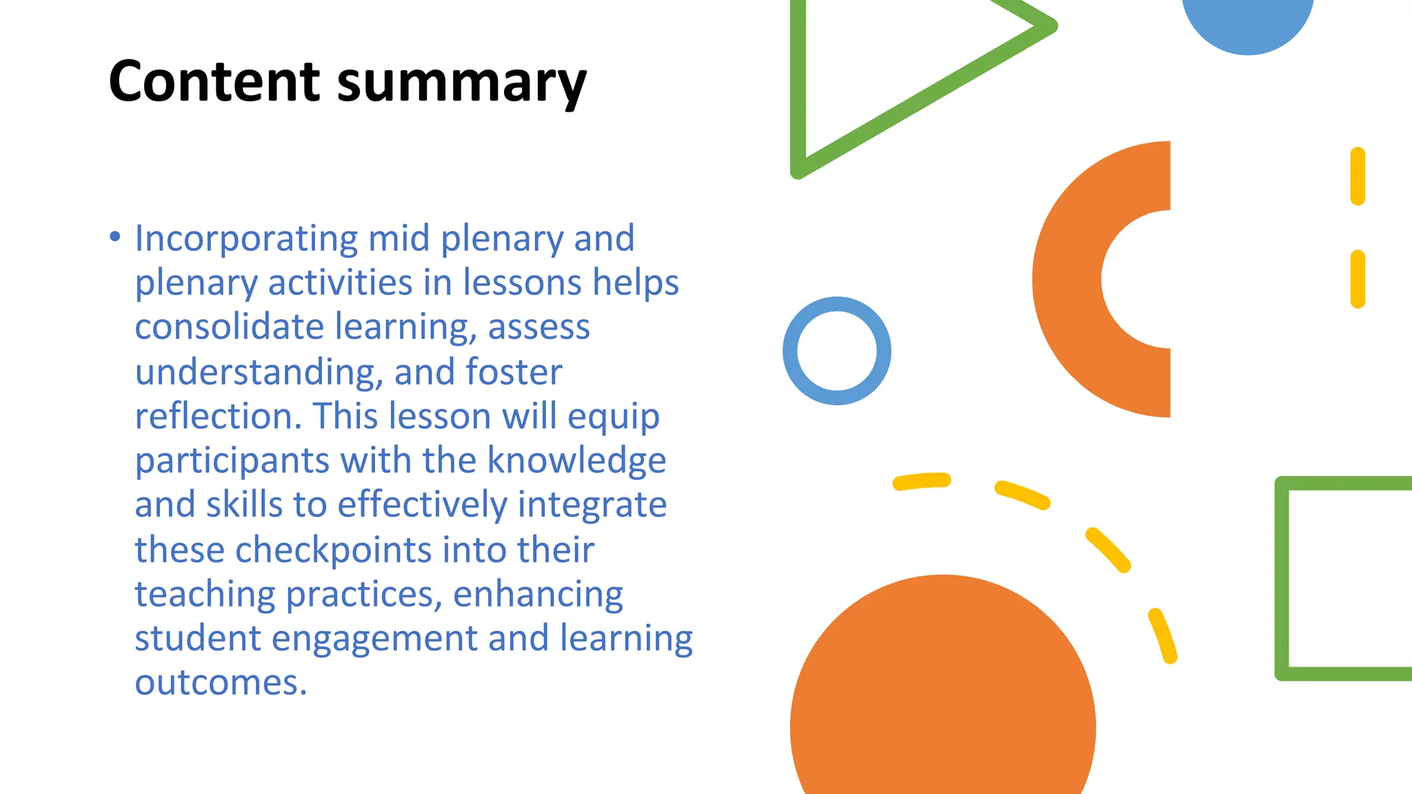 Lesson Plan for Effective lesson plenary -Prakash .A. Nair | PDF