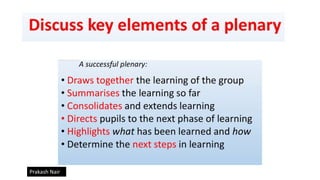 Lesson Plan for Effective lesson plenary -Prakash .A. Nair | PPT