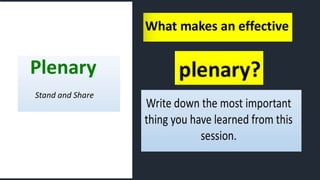 Lesson Plan for Effective lesson plenary -Prakash .A. Nair | PPT