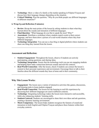 Lesson Plan for self evaluation. you need to knowdocx | PDF