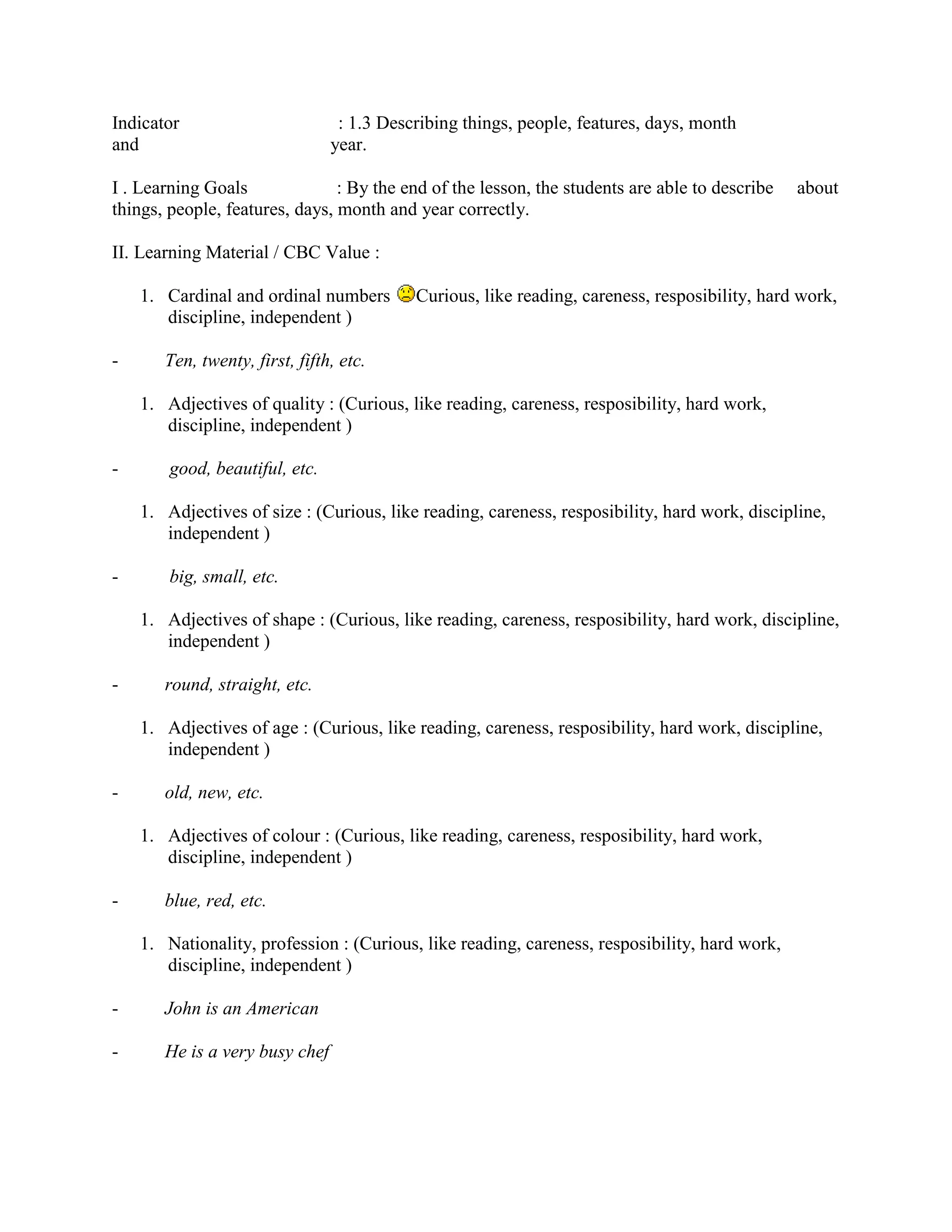 Lesson plan for smk grade x | DOCX