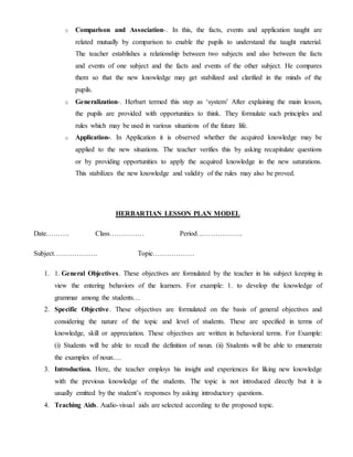 Lesson plan for_teaching_process | DOCX | Educational Assessment ...