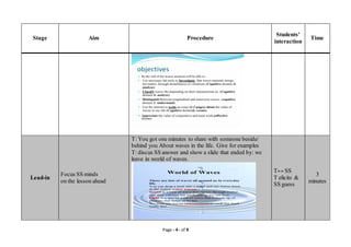 Lesson plan for the wave's lesson | DOCX