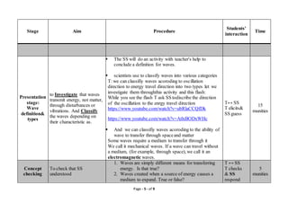 Lesson plan for the wave's lesson | DOCX