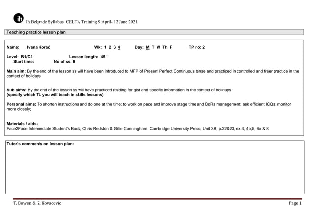 CELTA course - Guidebook - Lesson plan for TP2.pdf