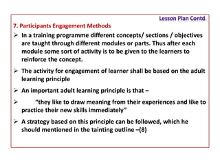 Lesson plan for training | PPTX