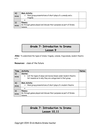 Lesson plan for year 7 | DOC